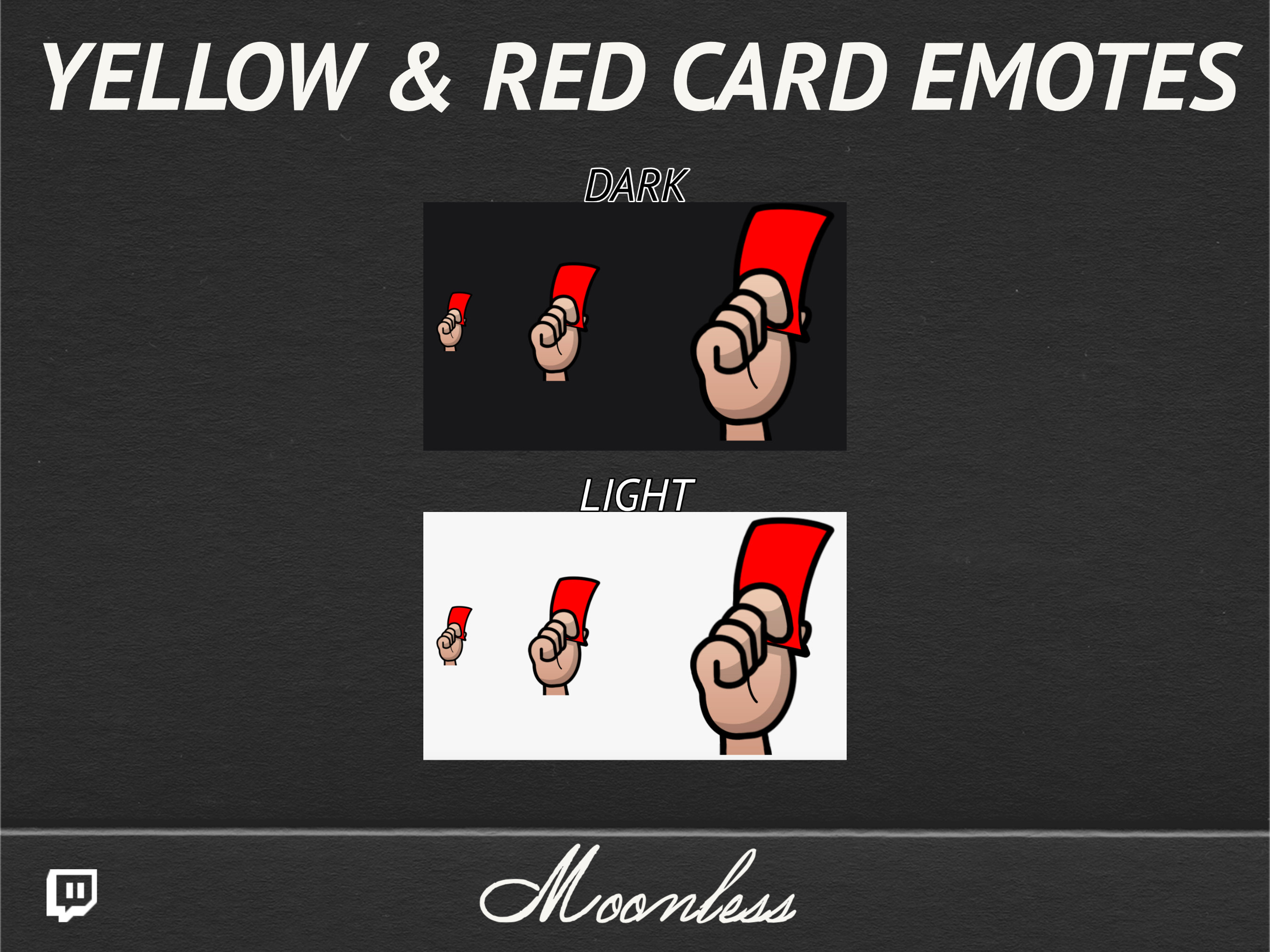 Yellow and Red Card Emote Pack - PNG Digital File Instant Download ...