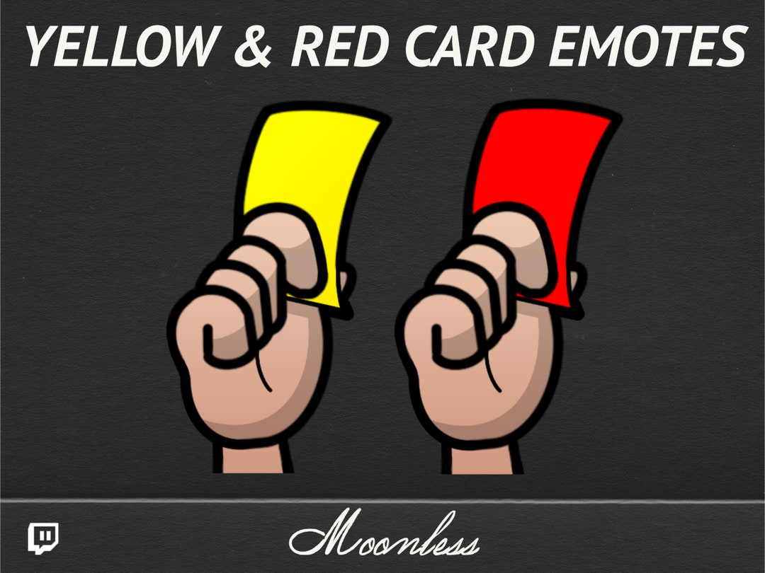 Yellow and Red Card Emote Pack - PNG Digital File Instant Download ...