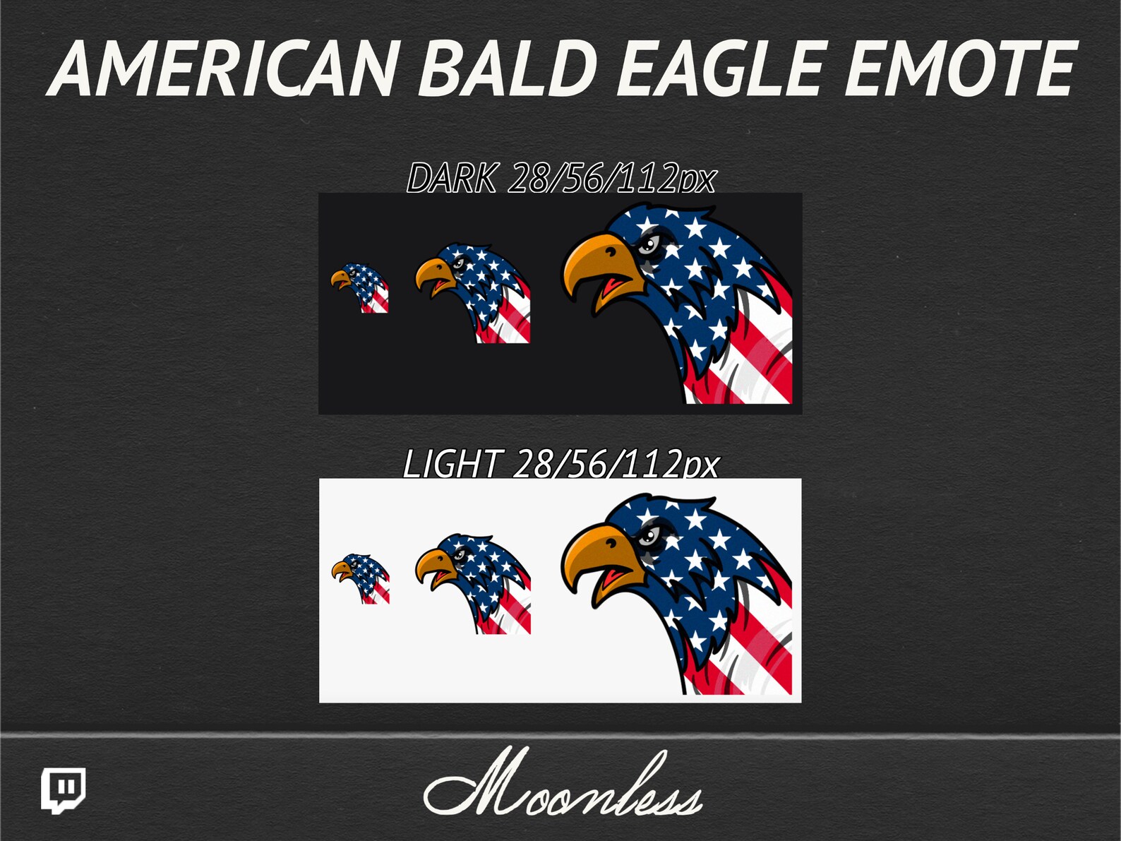American Bald Eagle Emote PNG Digital File Instant Download - Etsy