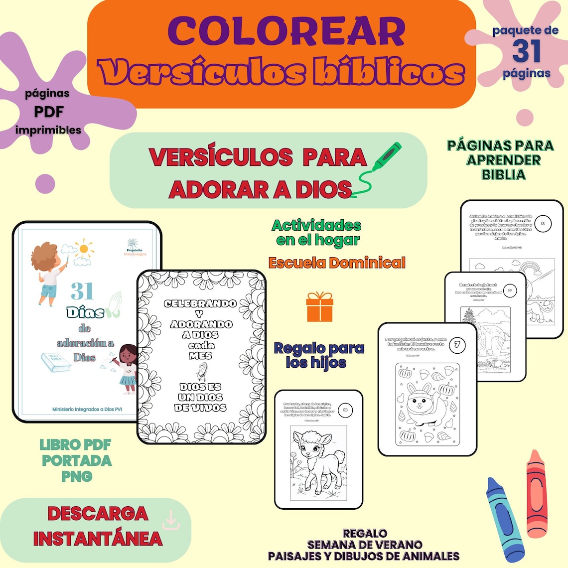 Libro de colorear/ versículos bíblicos parta colorear/ Biblia - Etsy México