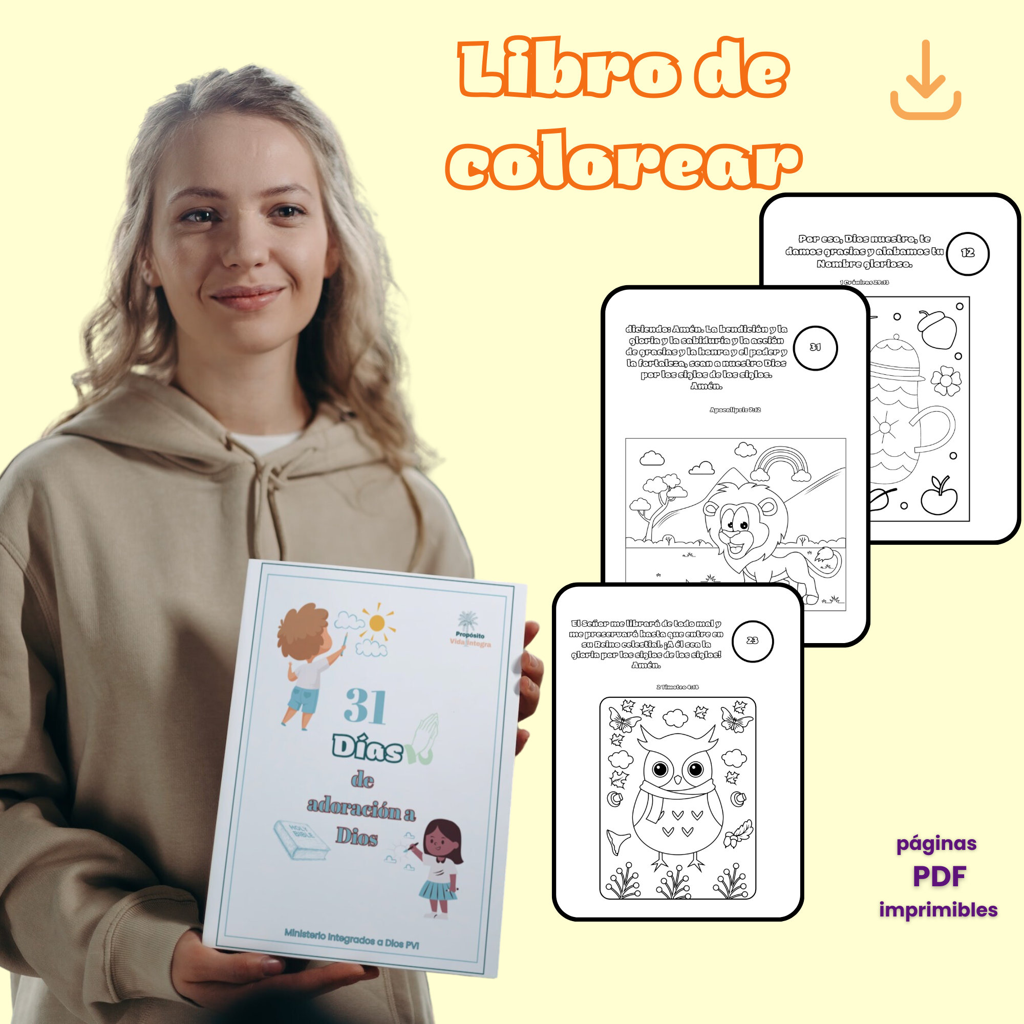 Libro de colorear/ versículos bíblicos parta colorear/ Biblia ninos ...