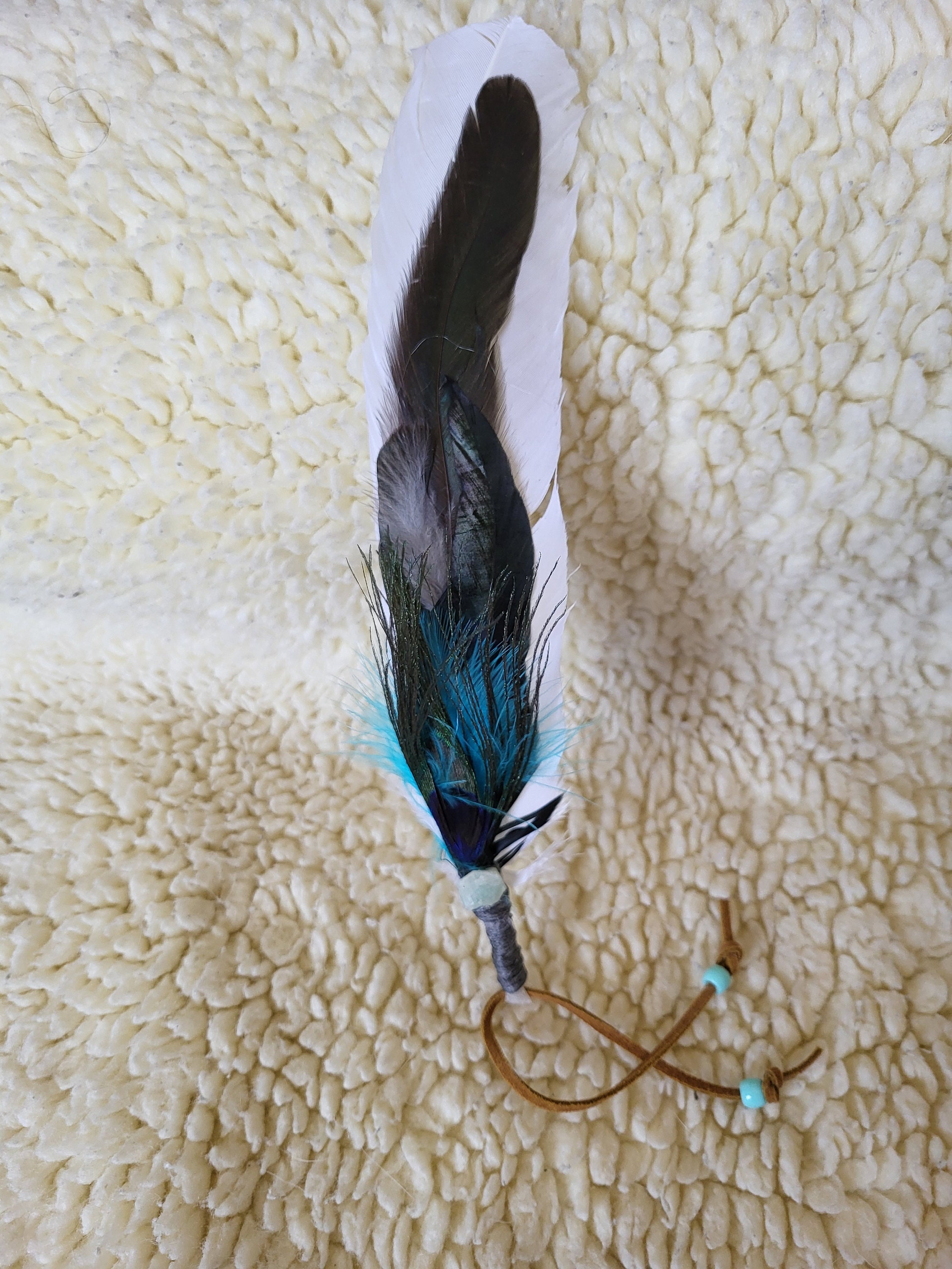 F. Smudge Feather Collection, Spiritual Shaman Wands, Energy Clearing ...
