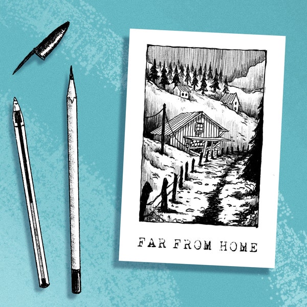 Illustrated Postcard - Etsy