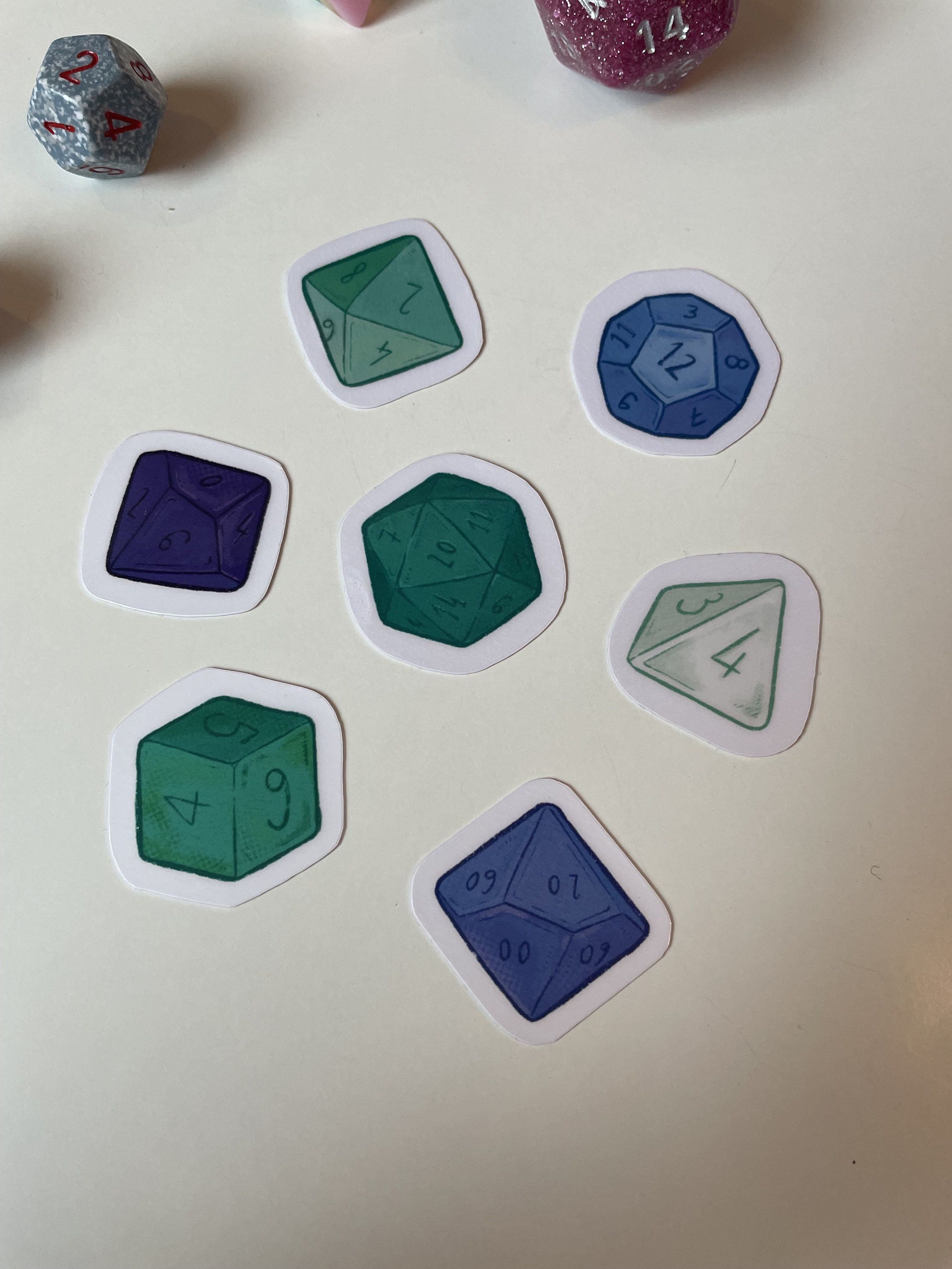 D&D PRIDE Dice Sticker Set -set of Seven Stickers Ttrpg - Etsy