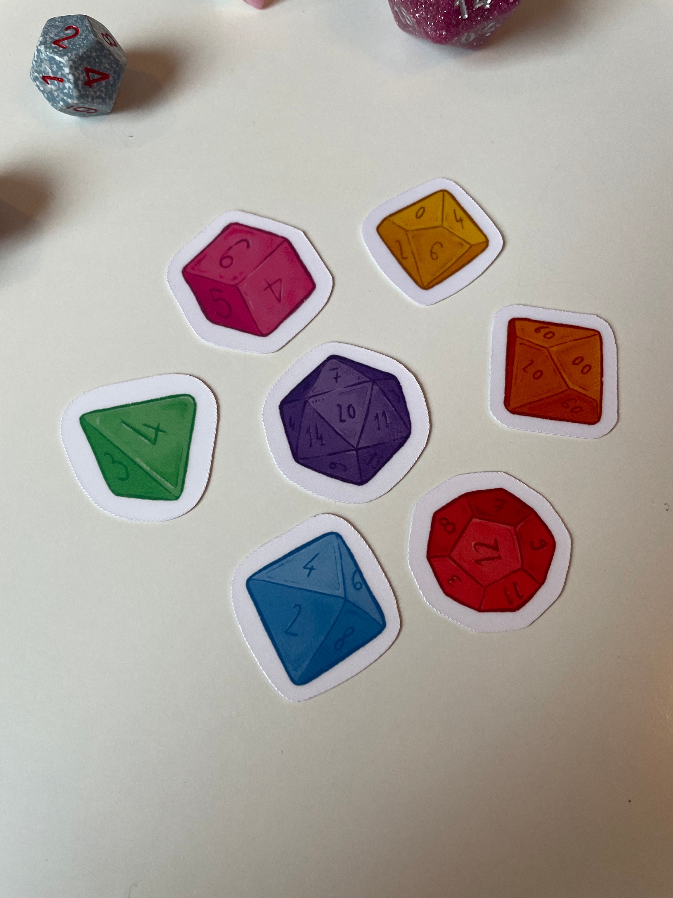 D&D PRIDE Dice Sticker Set -set of Seven Stickers Ttrpg - Etsy