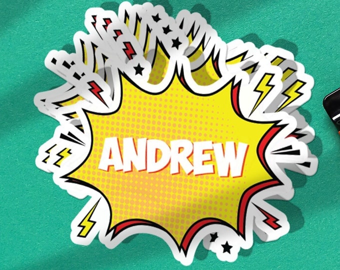 Custom Name Sticker for Water Bottles, Vinyl Sticker, Boy Name Sticker ...