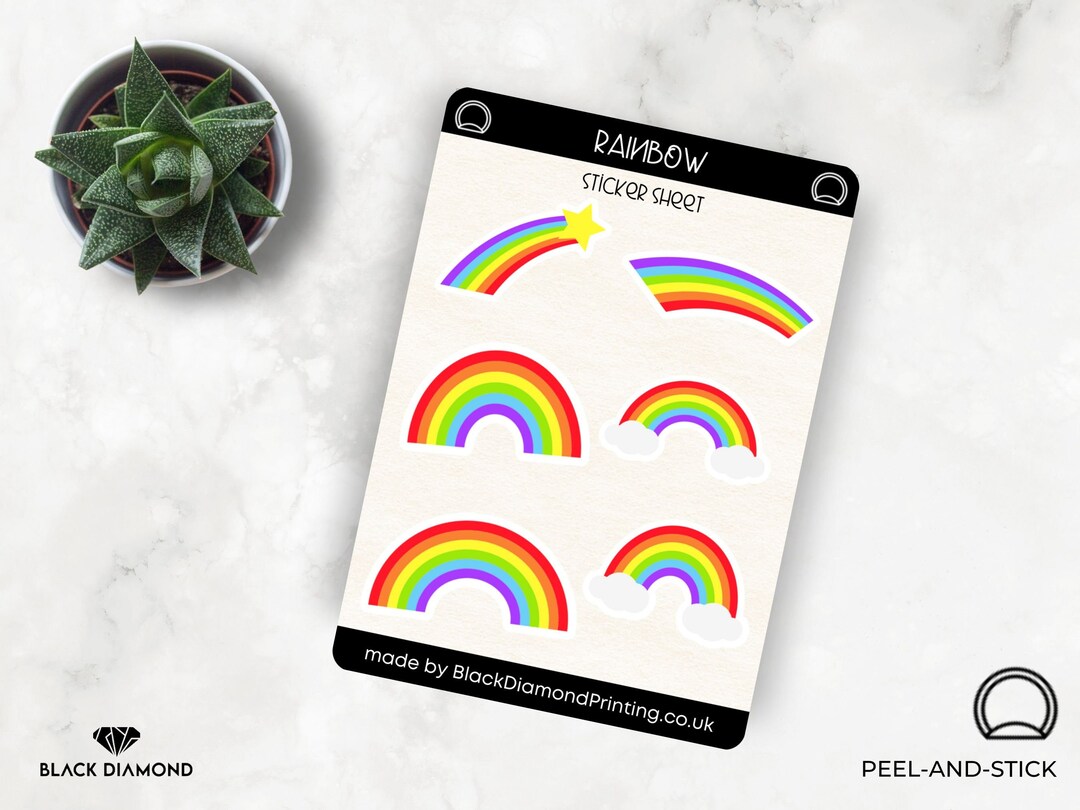 Cute Rainbow Sticker Sheet Rainbow Pride Sticker for Queer Lgbtq ...
