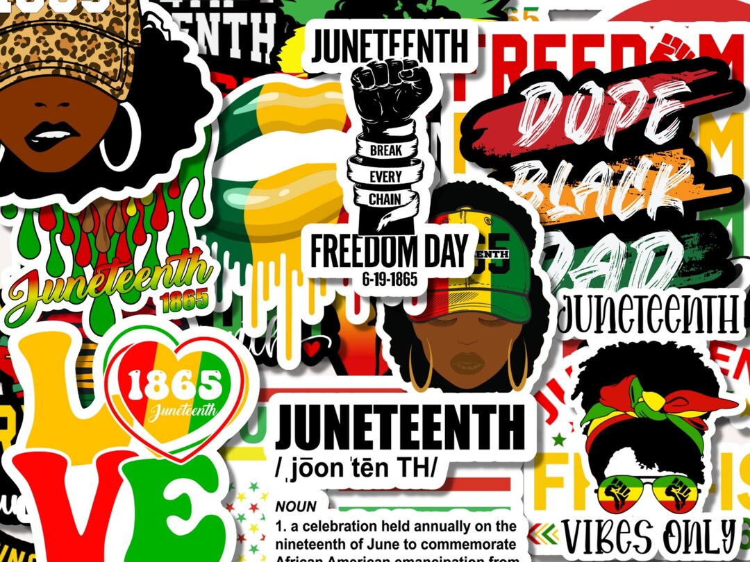 Juneteenth Sticker Bundle: Black History Celebration Stickers - Etsy