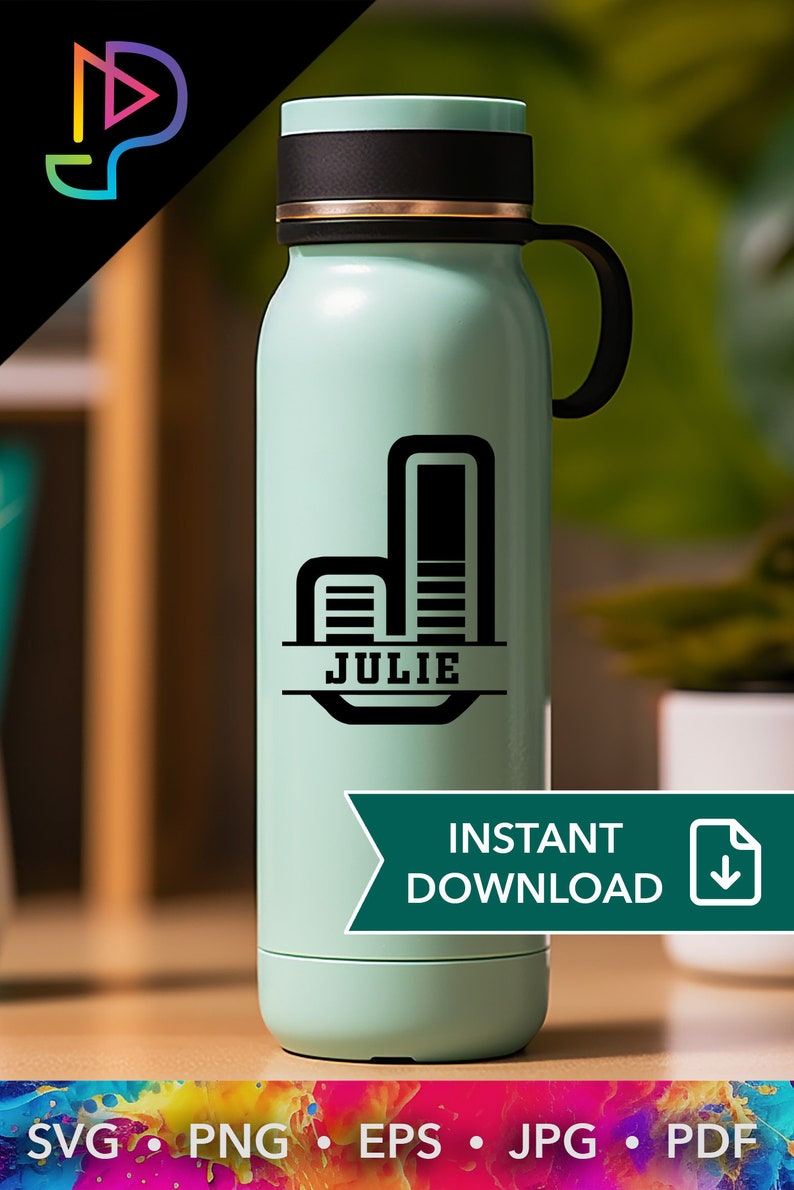 Split Monogram Alphabet SVG Files for Personalized Gift, School Spirit ...