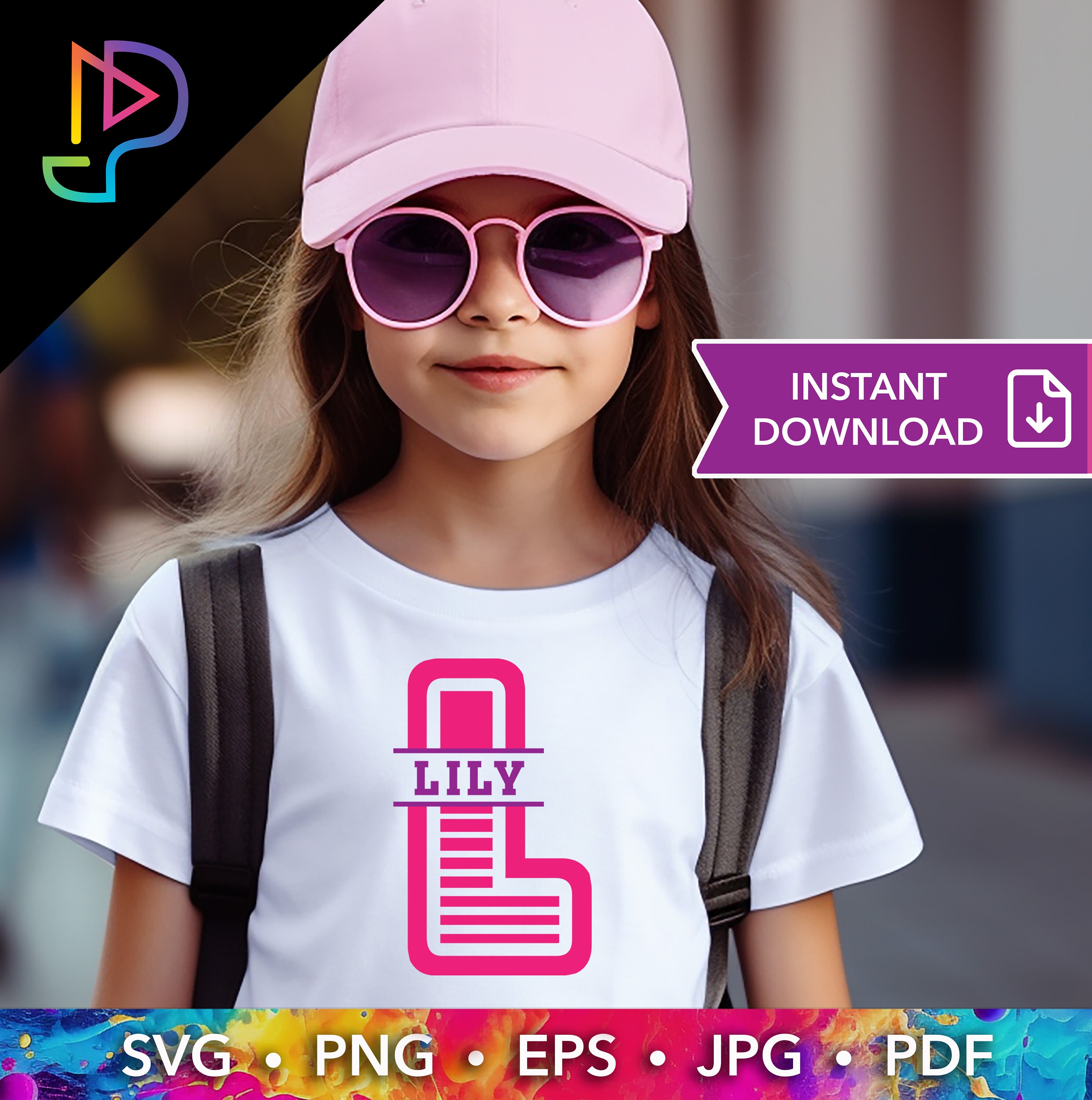 Split Monogram Alphabet SVG Files for Personalized Gift, School Spirit ...