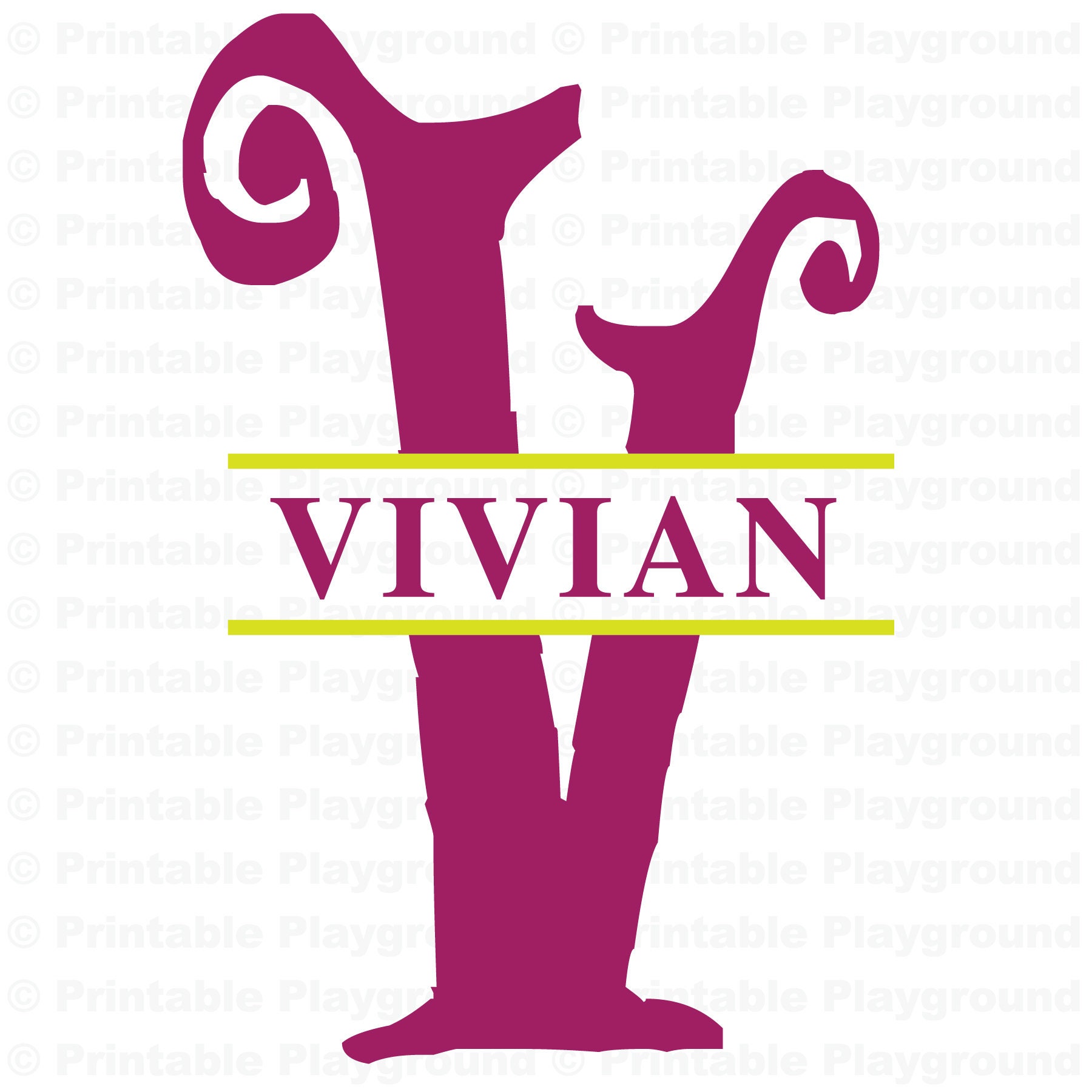 Split Monogram Alphabet SVG Files for Personalized Gift, Halloween ...