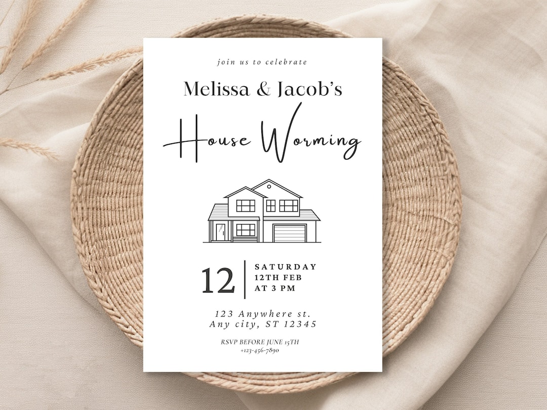 Editable House Warming Invitation Template Housewarming Party Invite ...