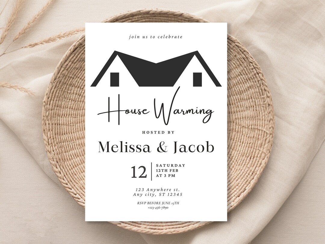 Editable House Warming Invitation Template Housewarming Party Invite ...