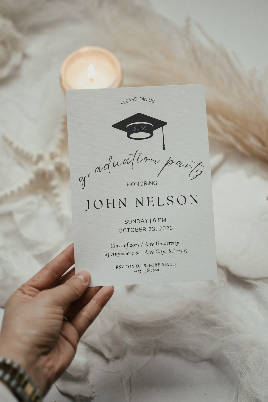 Graduation Party Invitation Template Editable Graduation - Etsy