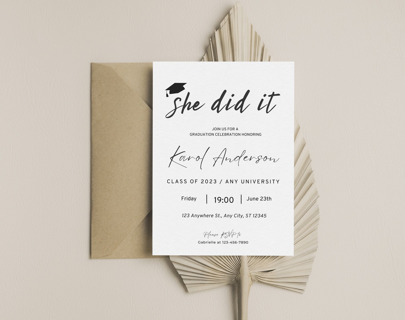 Graduation Party Invitation Template Editable Graduation - Etsy