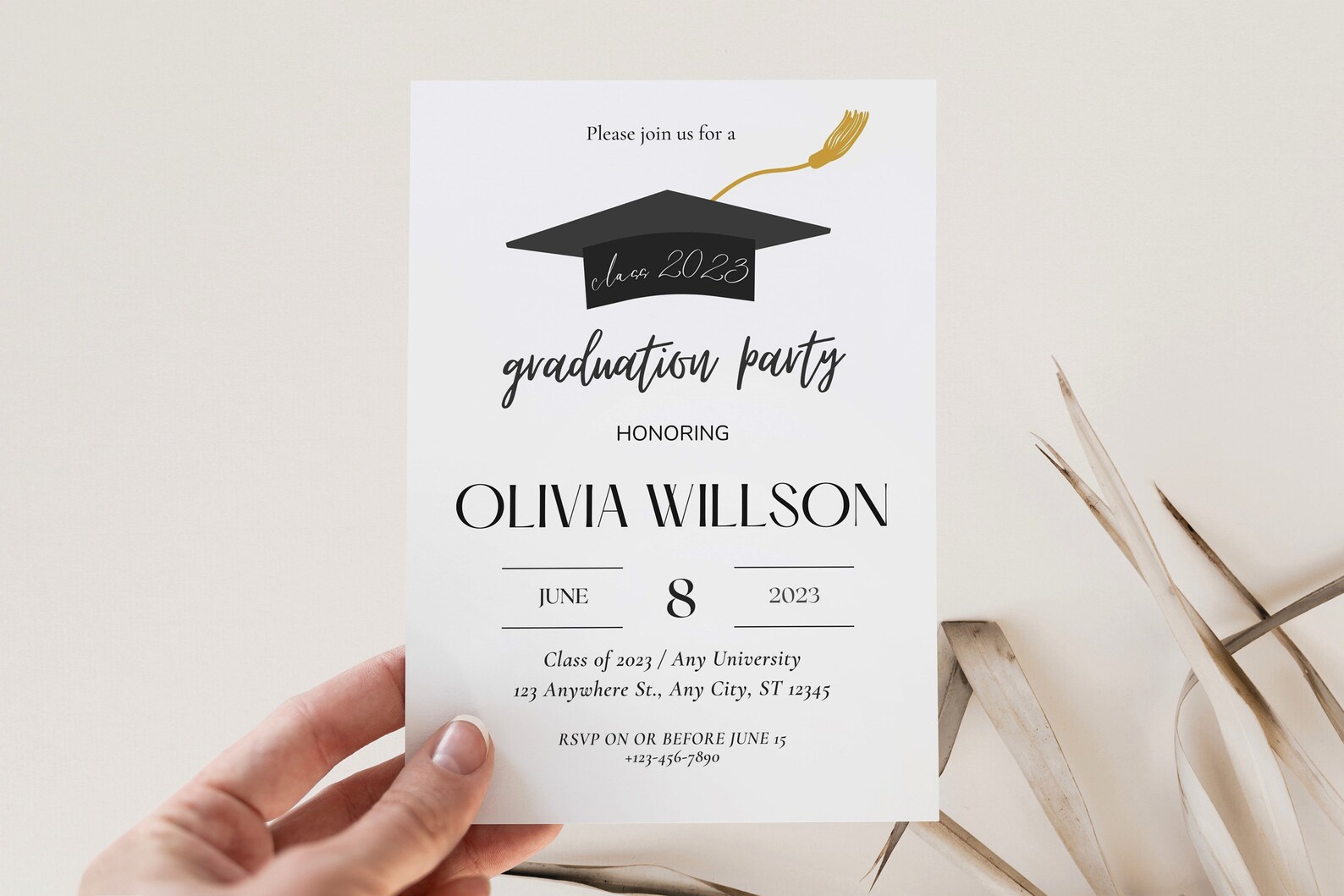 Graduation Party Invitation Template Editable Graduation - Etsy