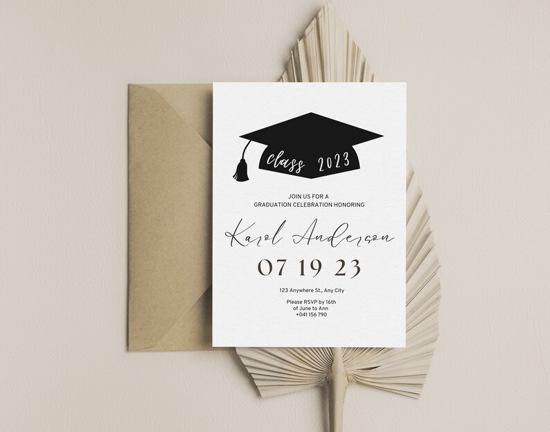 Graduation Party Invitation Template Editable Graduation - Etsy