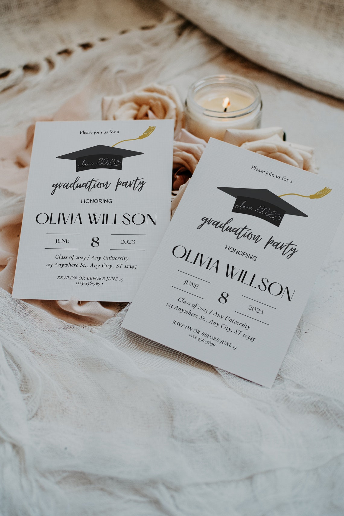 Graduation Party Invitation Template Editable Graduation - Etsy