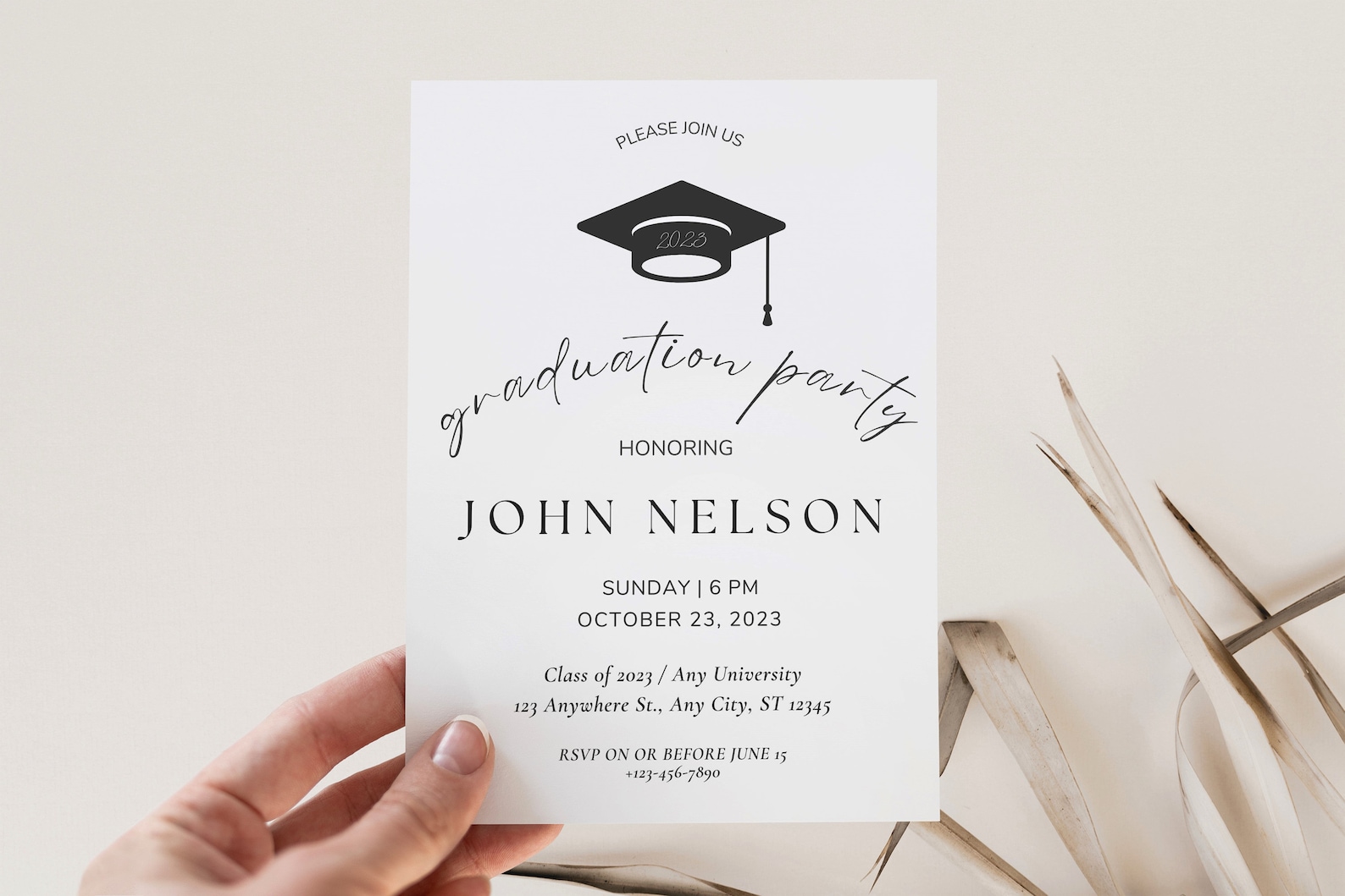 Graduation Party Invitation Template Editable Graduation - Etsy
