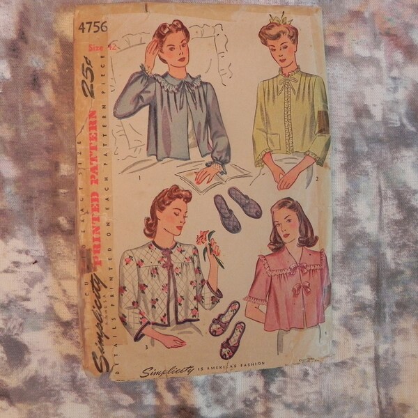 Simplicity Bed Jacket Sewing Pattern - Etsy