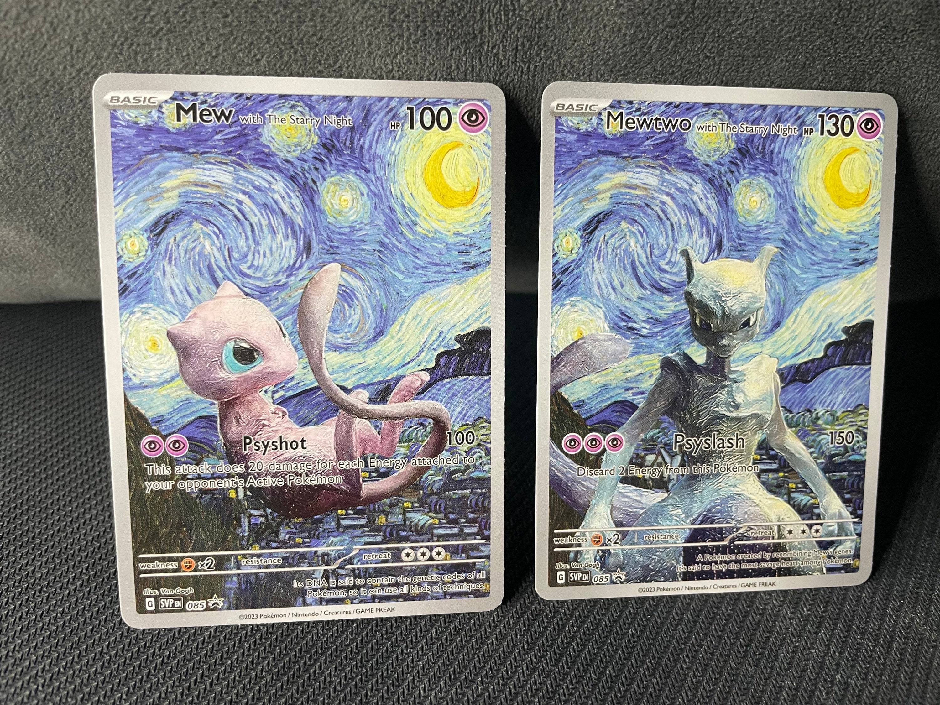 Mewtwo & Mew With the Starry Night Van Gogh Promos Custom Fan Art One ...