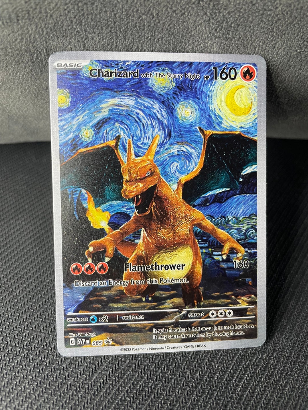 Charizard With the Starry Night Van Gogh Inspired Promo Custom Fan Art ...