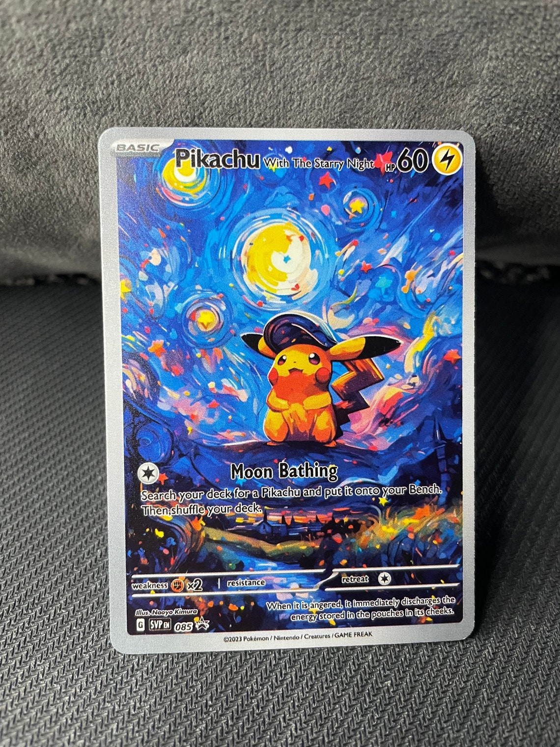 Pikachu With the Starry Night Van Gogh Promo Custom Fan Art One off ...