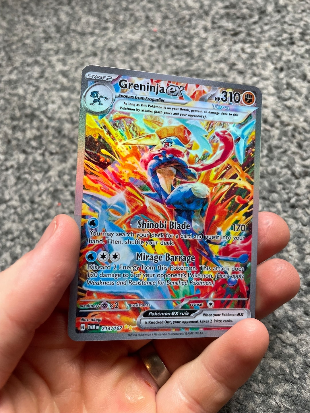 Greninja EX 214/167 Twilight Masquerade Secret Rare Alternate Art Holographic English TCG ...