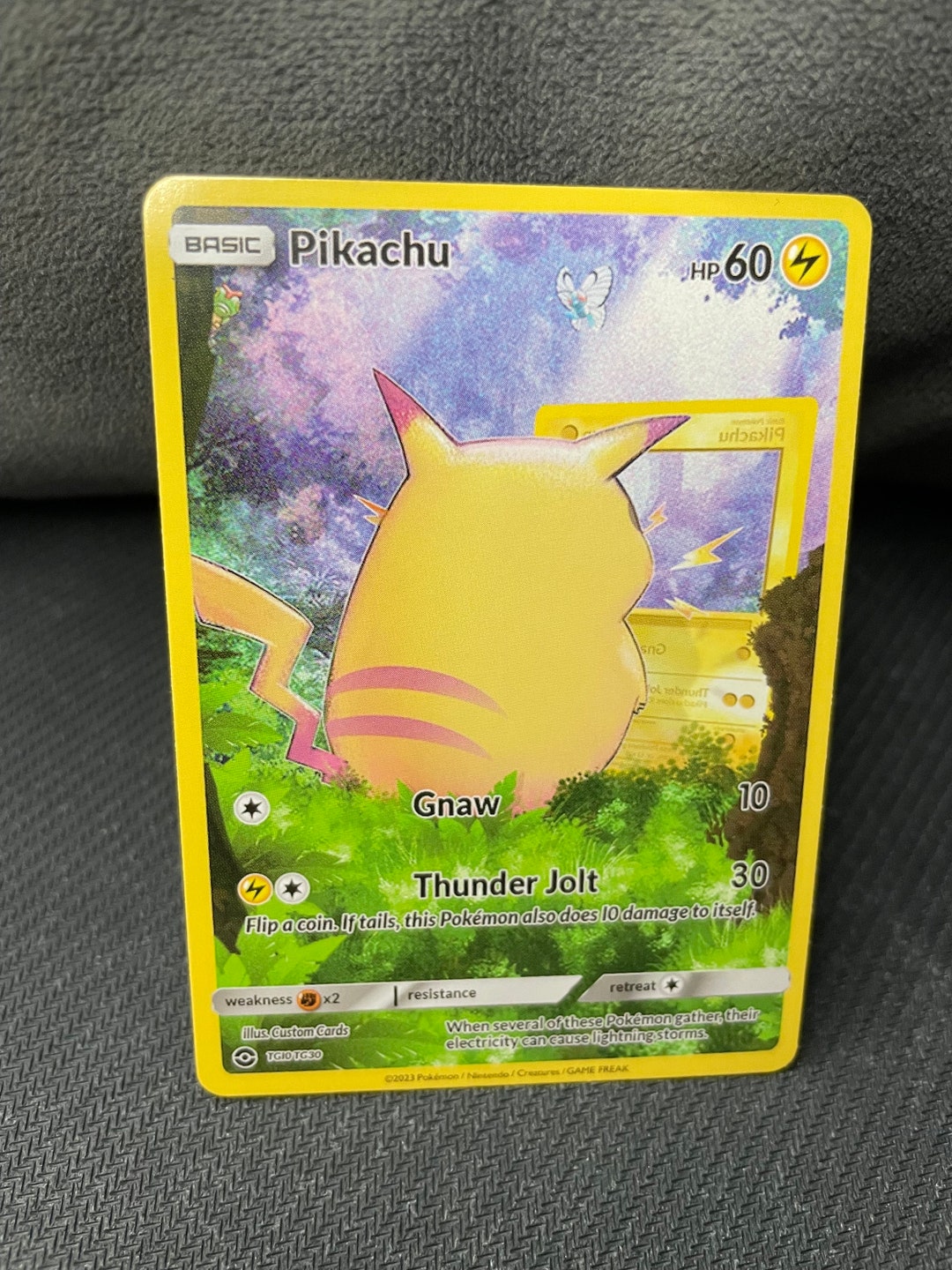 Pikachu Base Set Mirrored CUSTOM Fan Art One off Limited Edition SVP ...