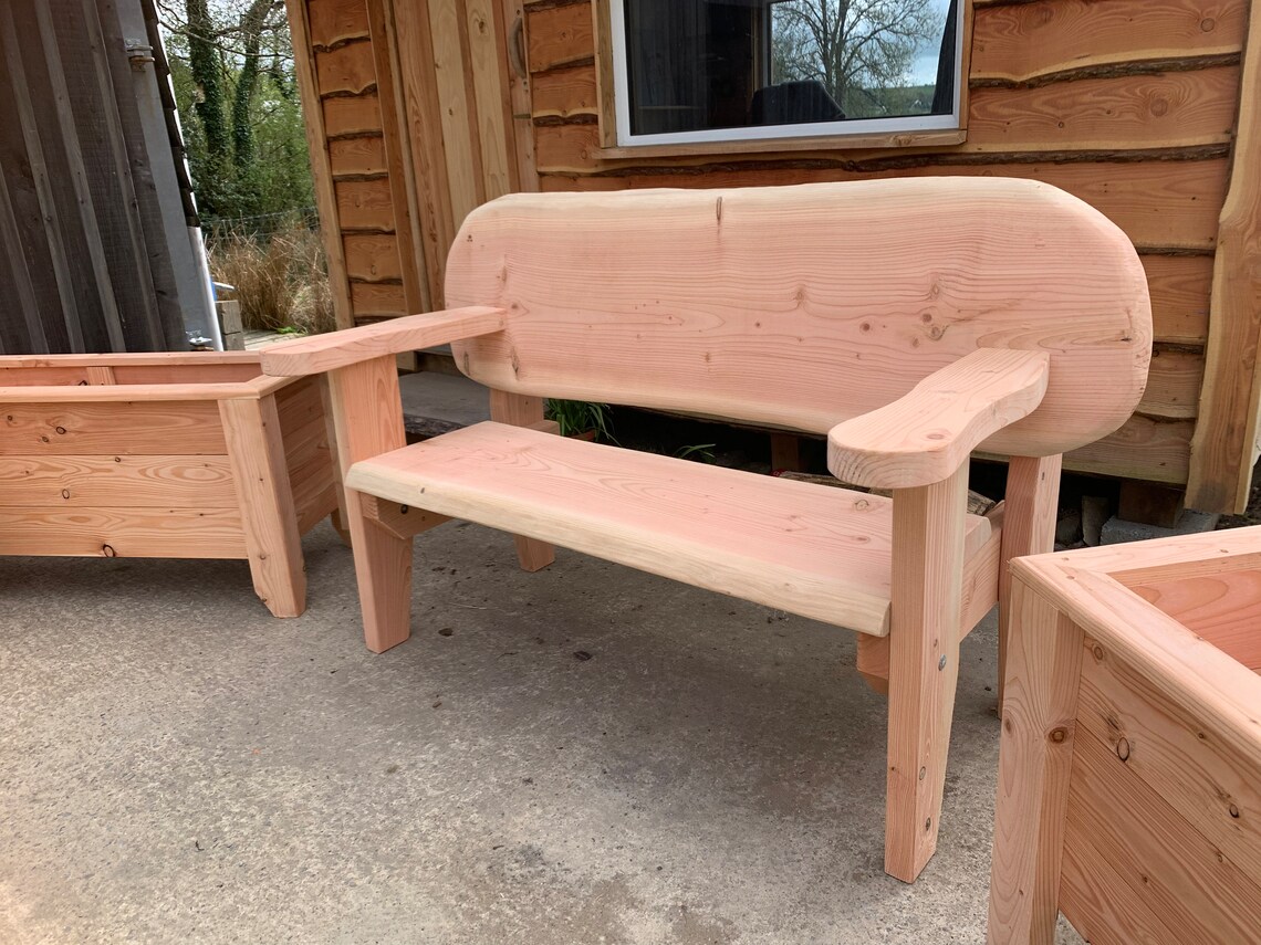 Rustic Garden Bench - Etsy