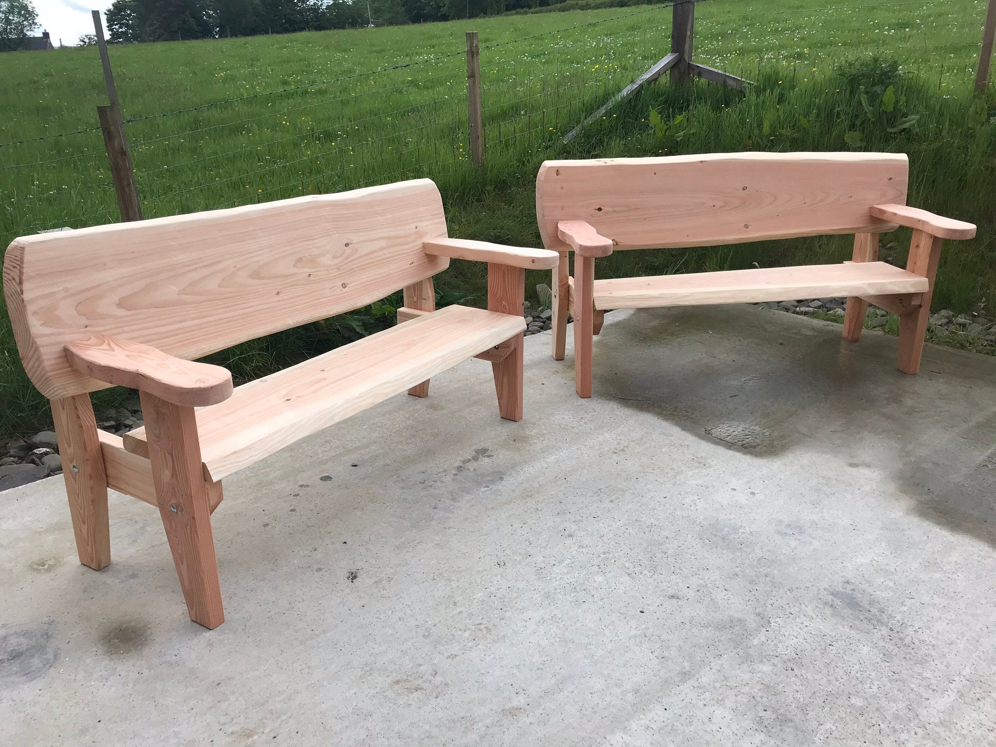 Rustic Garden Bench - Etsy