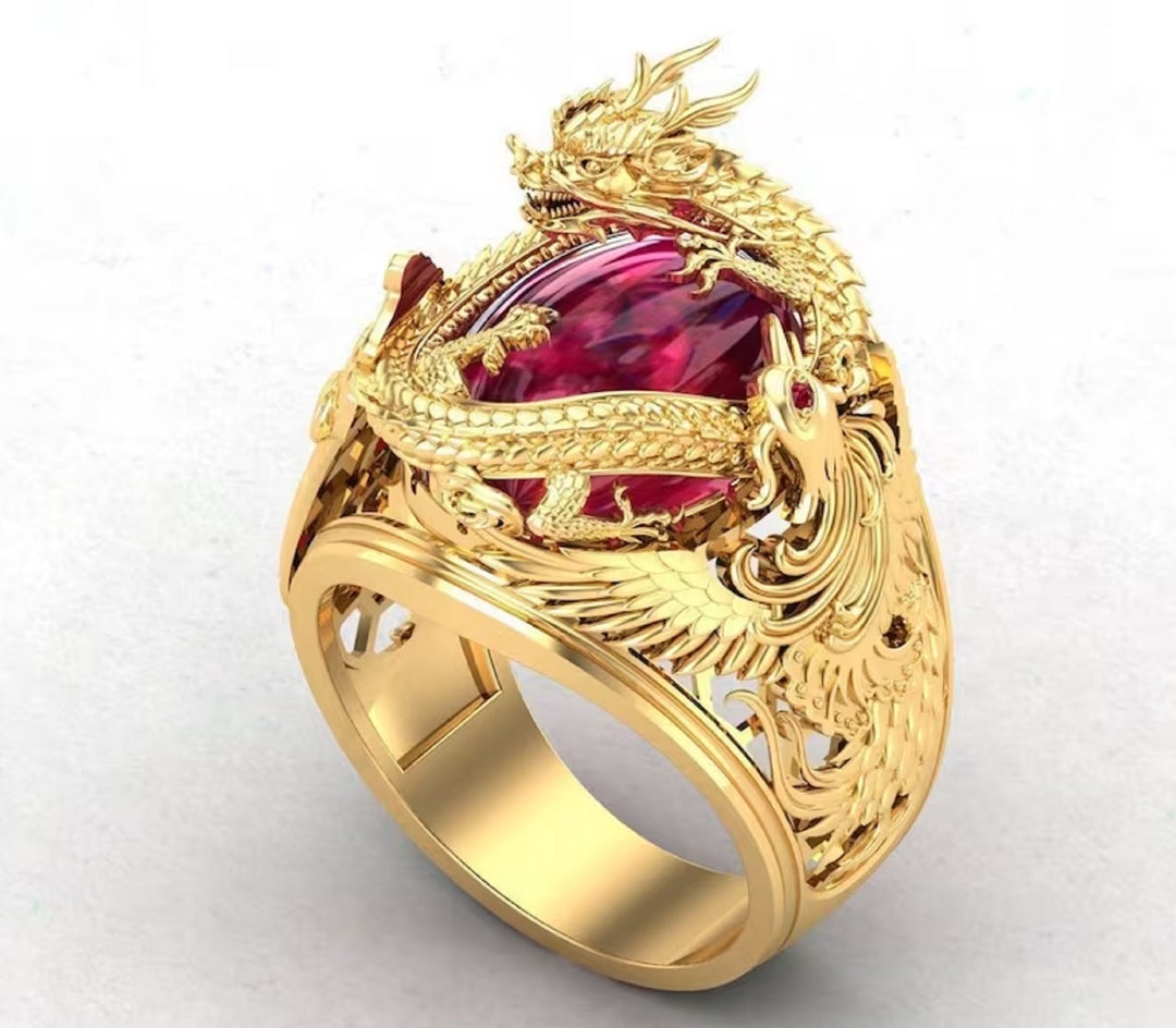 925 Sterling Silver Handmade Dragon Ring, Unisex Ring, Angry Dragon ...