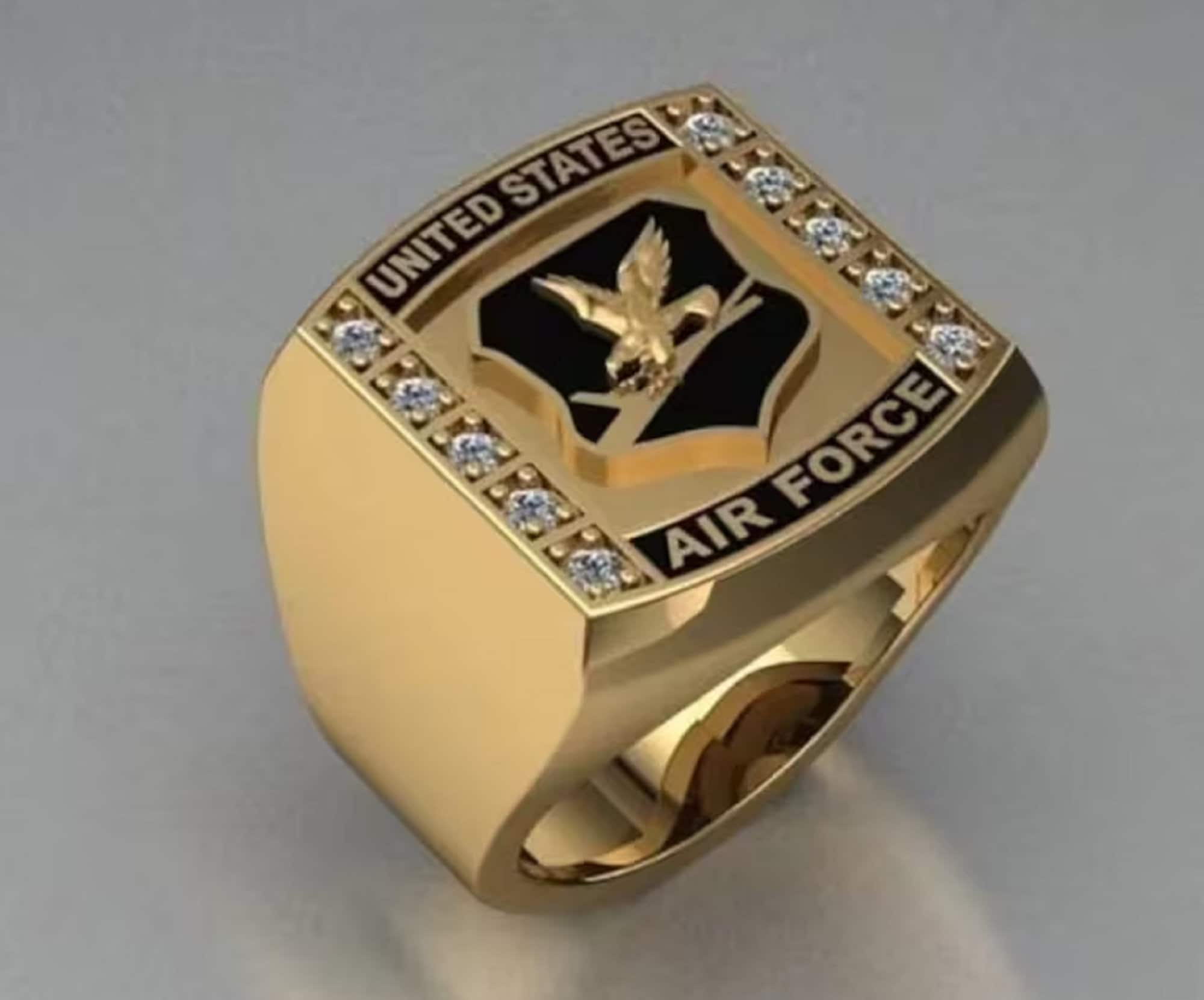 USAF Ring, US Air Force Ring, Military Ring for Men, Gift for Veteran ...