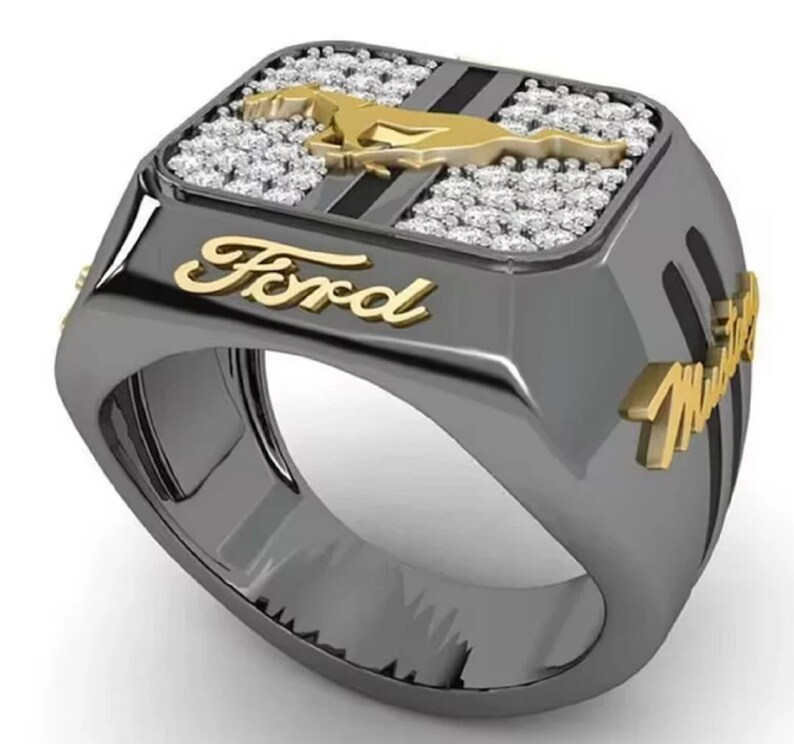 Diamond Ford Mustang Ring, Royal Ring, Ford Jewelry, Luxury Ring ...