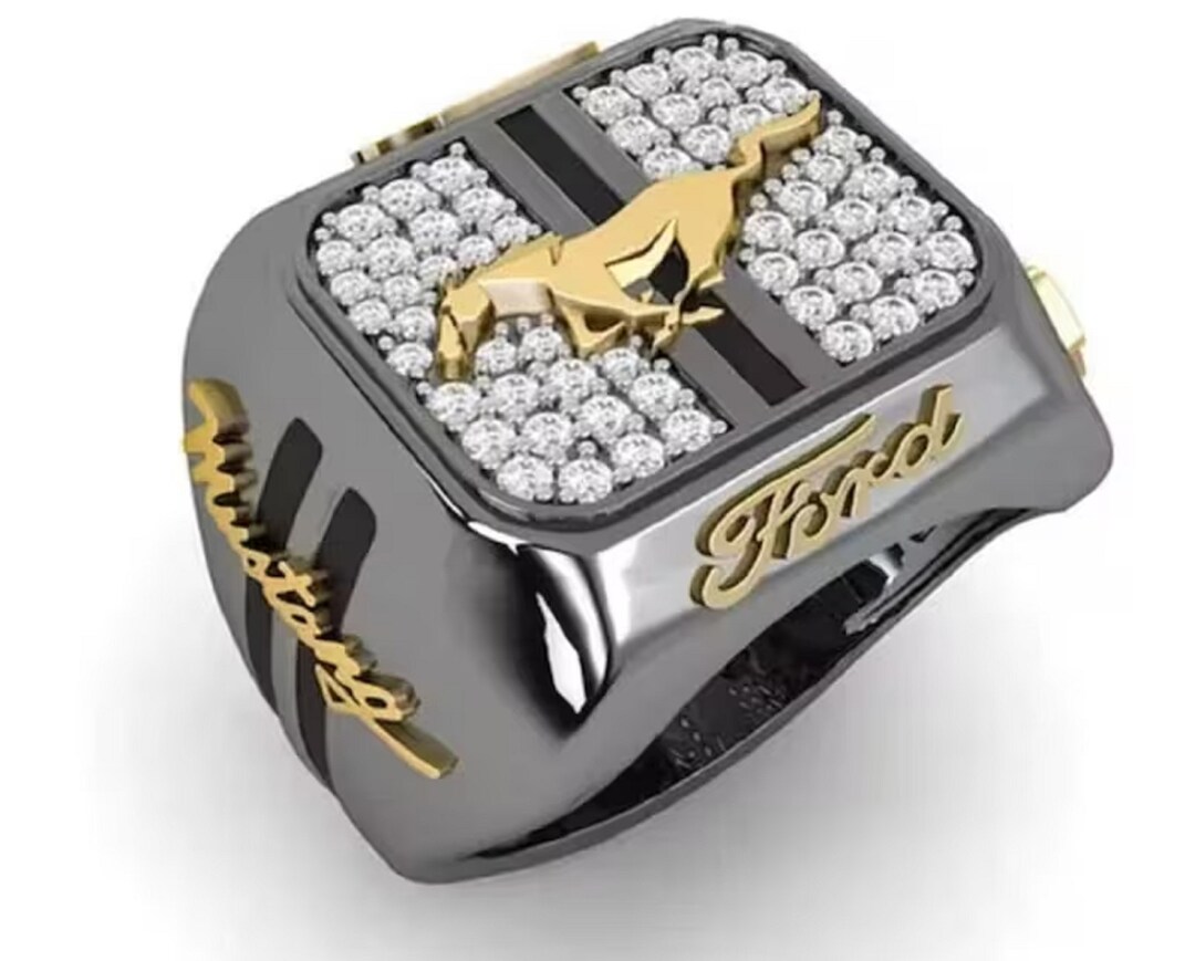 Diamond Ford Mustang Ring, Royal Ring, Ford Jewelry, Luxury Ring ...
