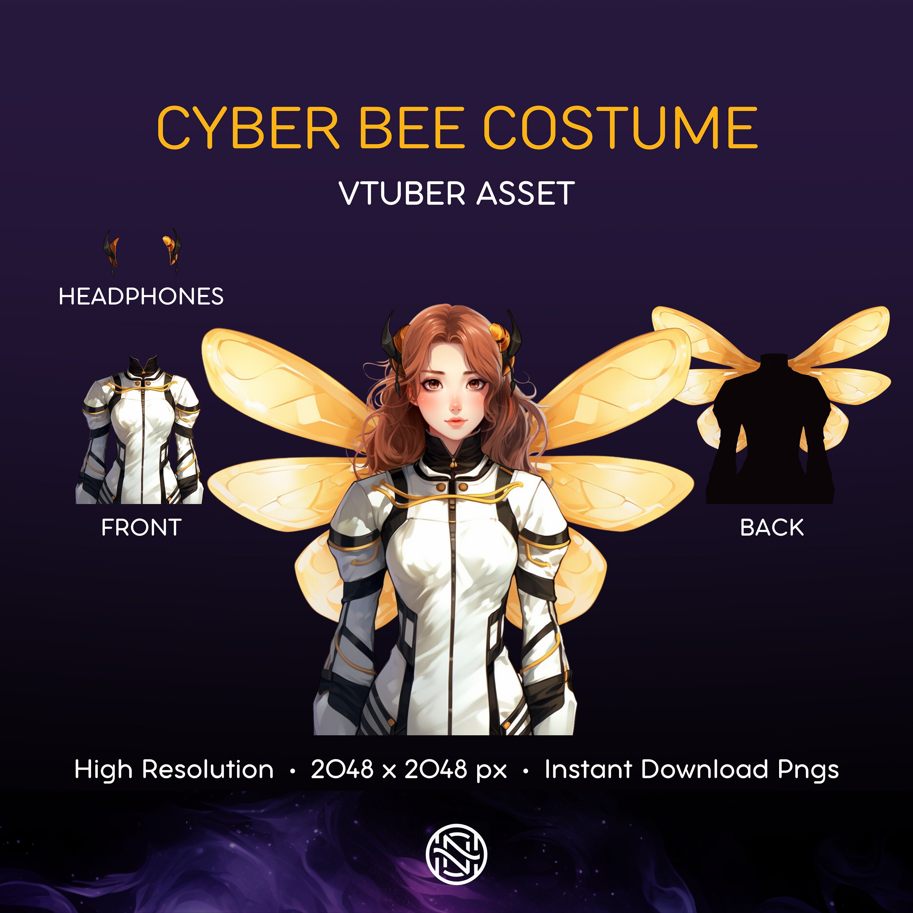 Vtuber Asset Bee Costume Asset Instant Download - Etsy