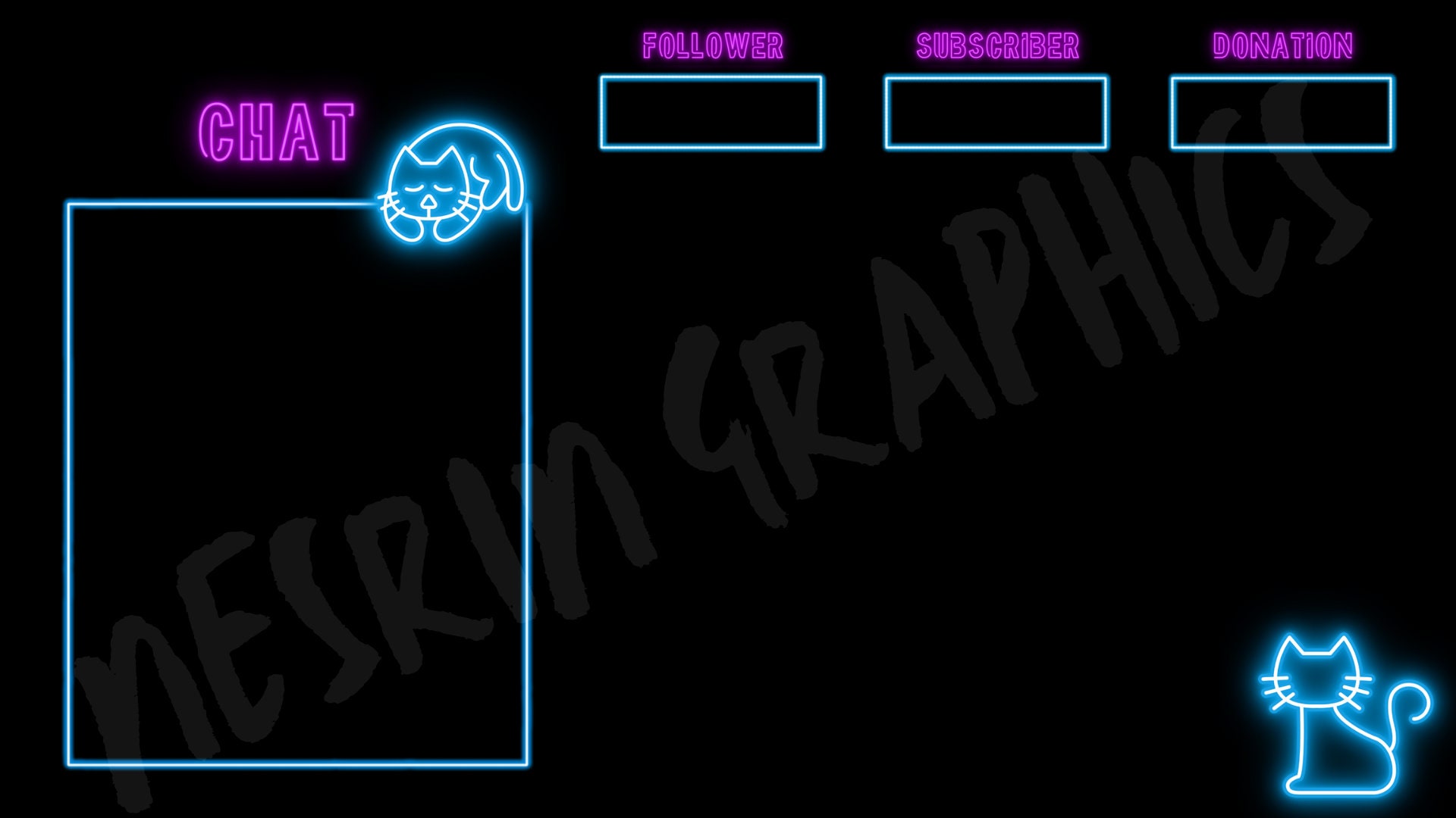 Animated Twitch Overlay Neon Design Stream Overlays Stream Overlays for ...