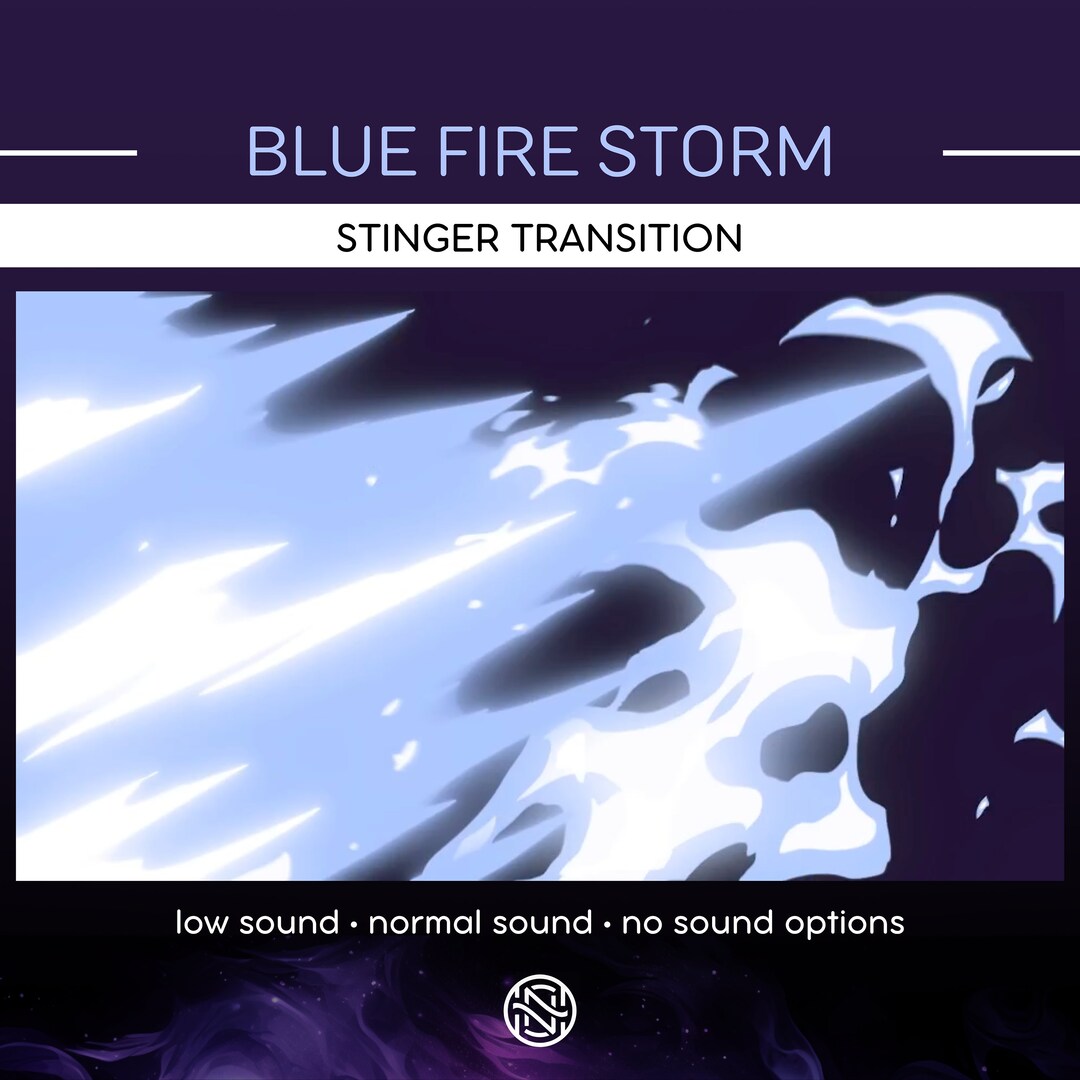 Blue Fire Storm Stinger Transition - Etsy