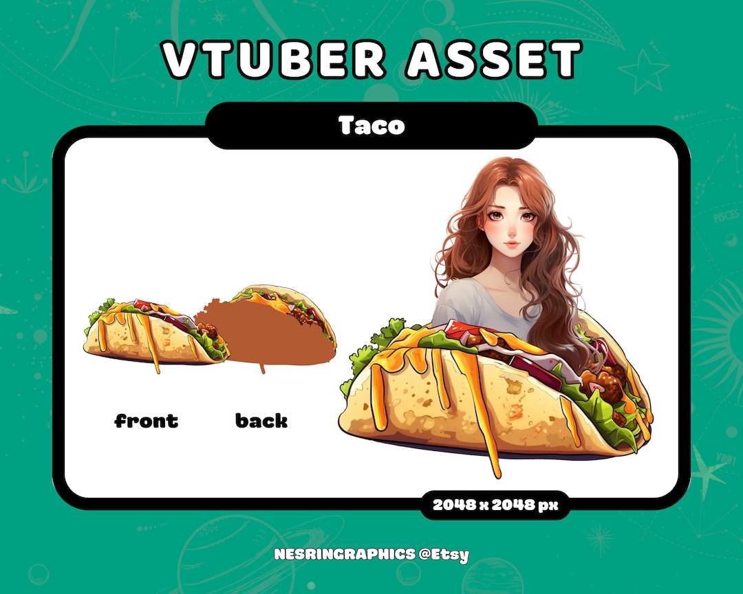 Vtuber Asset Pngtuber Asset Taco Assets Instant Download - Etsy