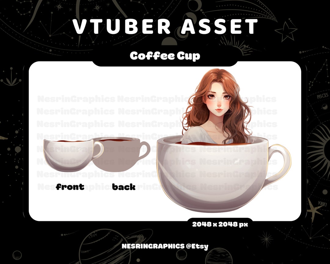 Vtuber Asset Pngtuber Asset Coffee Cup - Etsy