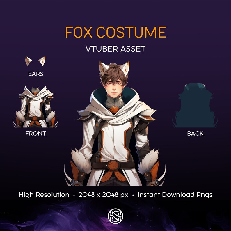 Vtuber Asset Fox Costume Asset Instant Download - Etsy