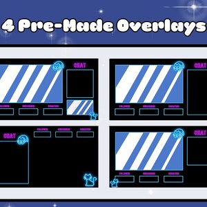 Animated Twitch Overlay Neon Design Stream Overlays Stream Overlays for ...