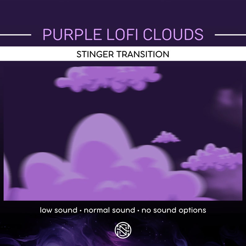 Purple Clouds Transition, Cartoon Animated Stream Transition, Lofi ...