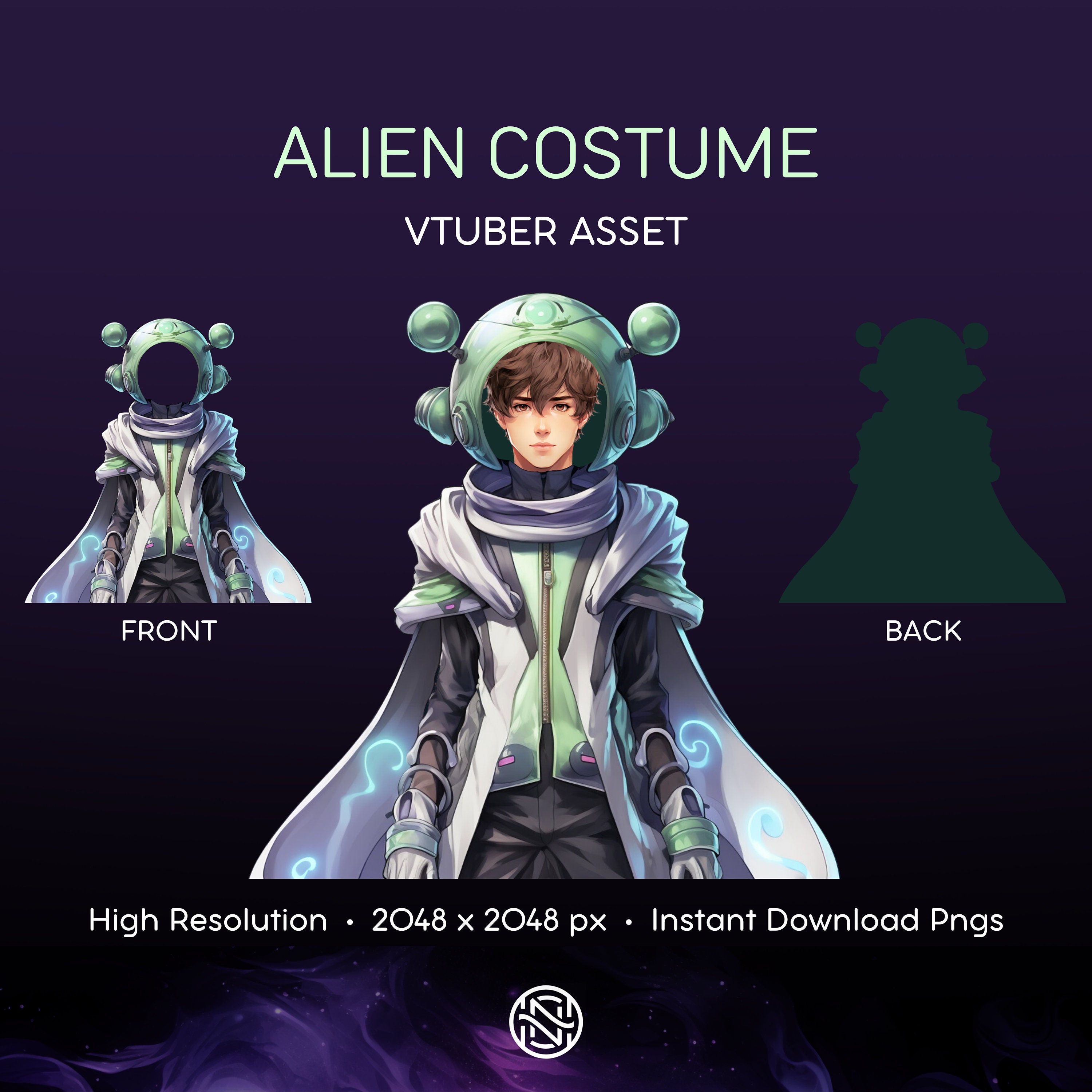 Vtuber Asset Alien Costume Asset Instant Download - Etsy