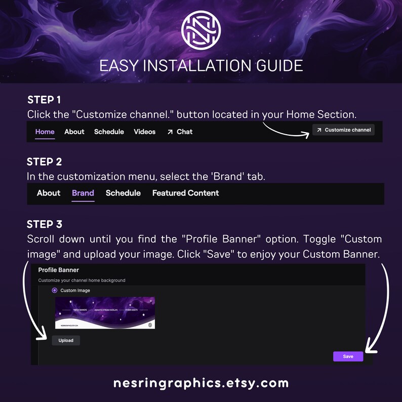 Custom Twitch Banner Relaxing Design for Your Profile Lofi Banner ...