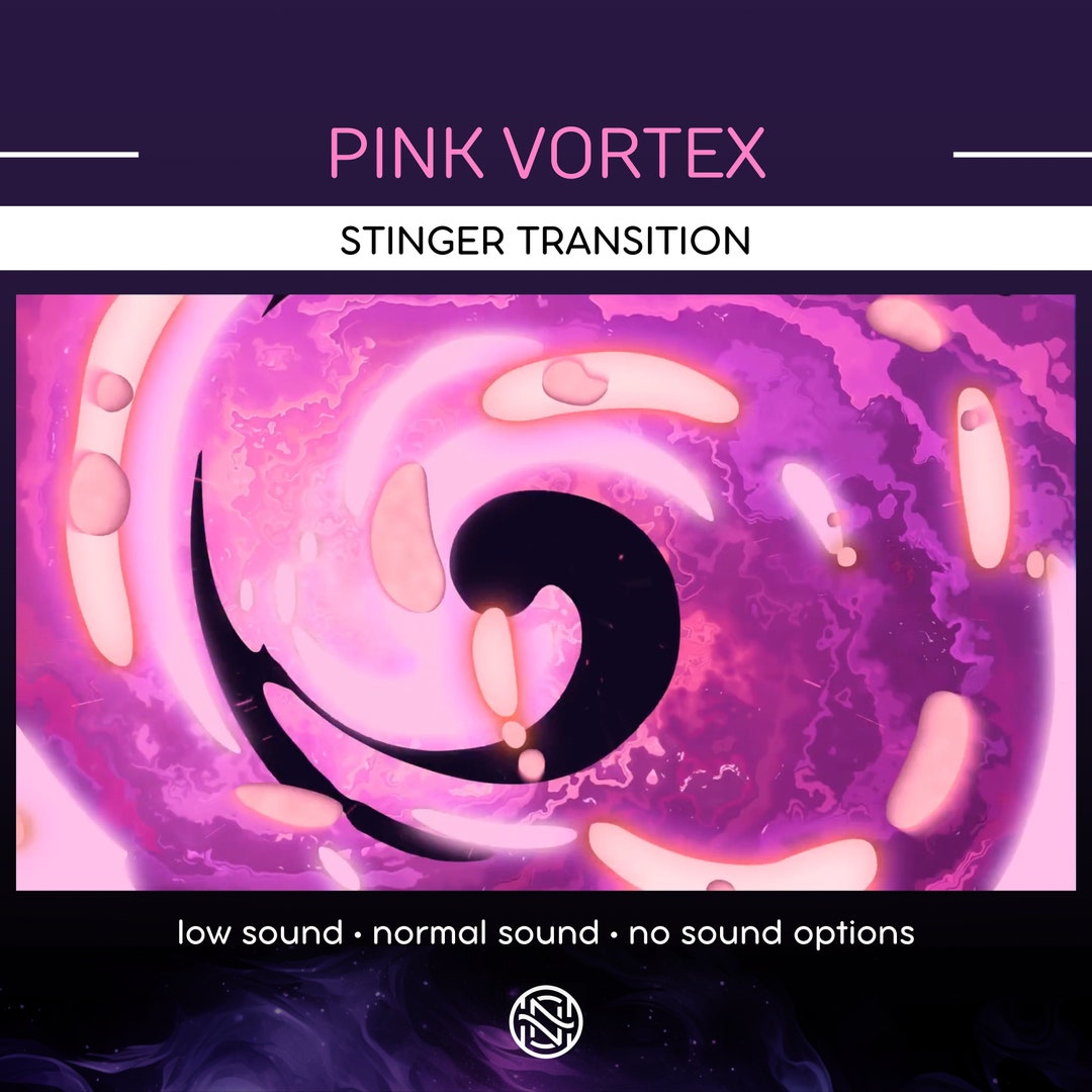 Pink Vortex Stinger Transition, Sci-fi Inspired Stream Stinger, Pink Stinger Transition, Cartoon ...
