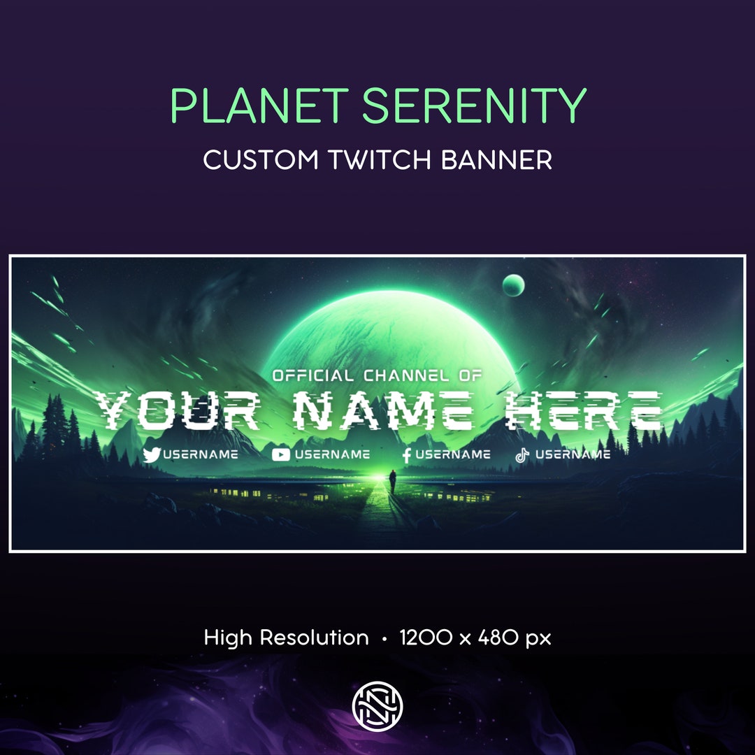 Custom Twitch Banner Space Design for Your Profile Space Twitch Banner ...