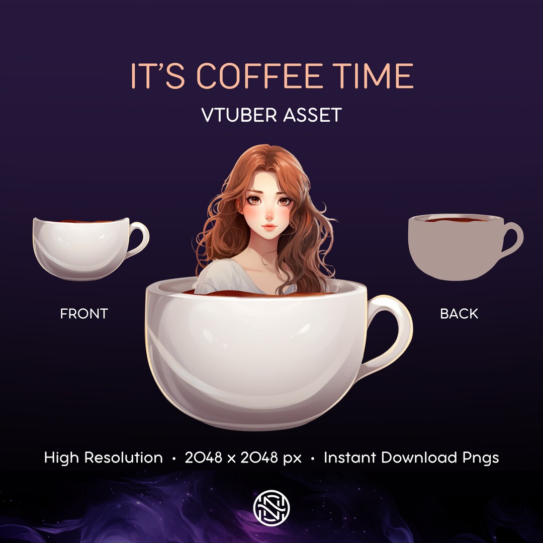 VTUBER Fantastic Coffee Cup Asset Digital Downloadable Vtuber Asset in 300dpi - Etsy