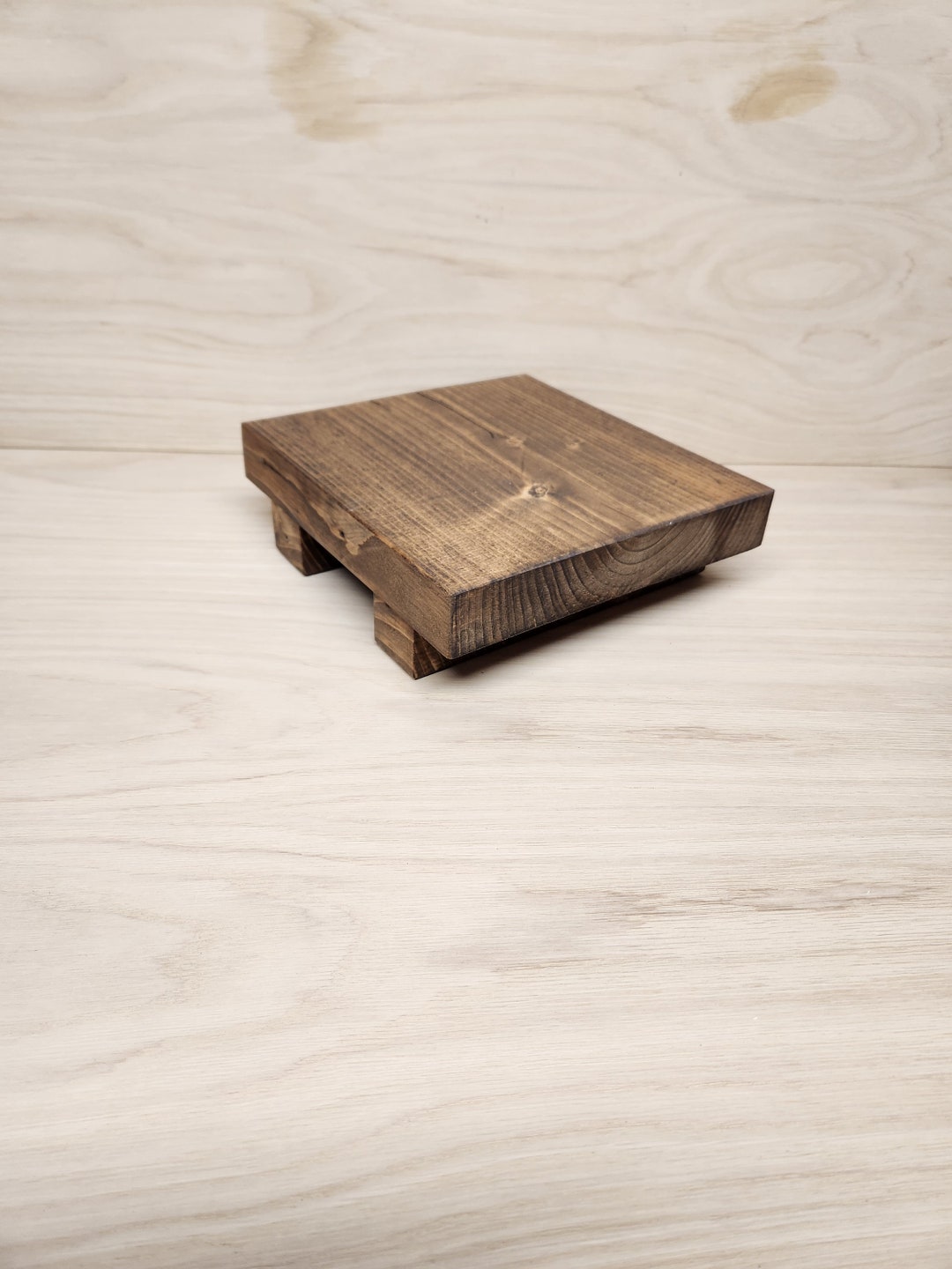 Table Pan Stand Kitchen Surface Protector Runner Handles Rustic Wooden ...