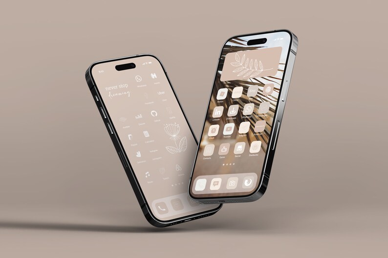 BEIGE- Ios Icons Pack | iPhone IOS 17 App Aesthetic | Minimalist | 3000 ...